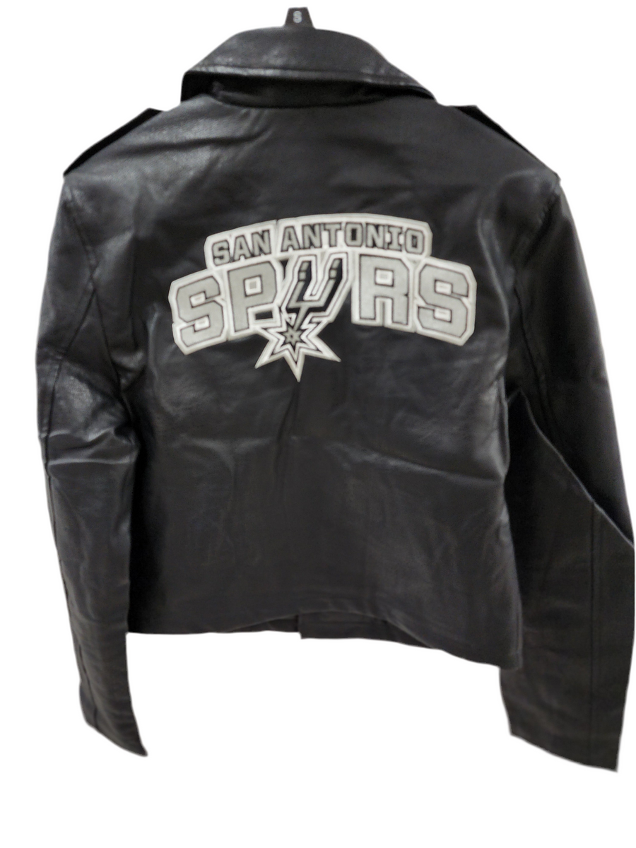 San Antonio Spurs Official Women’s “The Wild Collective” Leather Biker ...