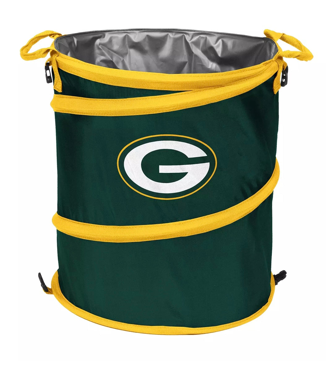 Green Bay Packers 3 in 1 Collapsible Laundry Bin, Trash Bin or Cooler ...