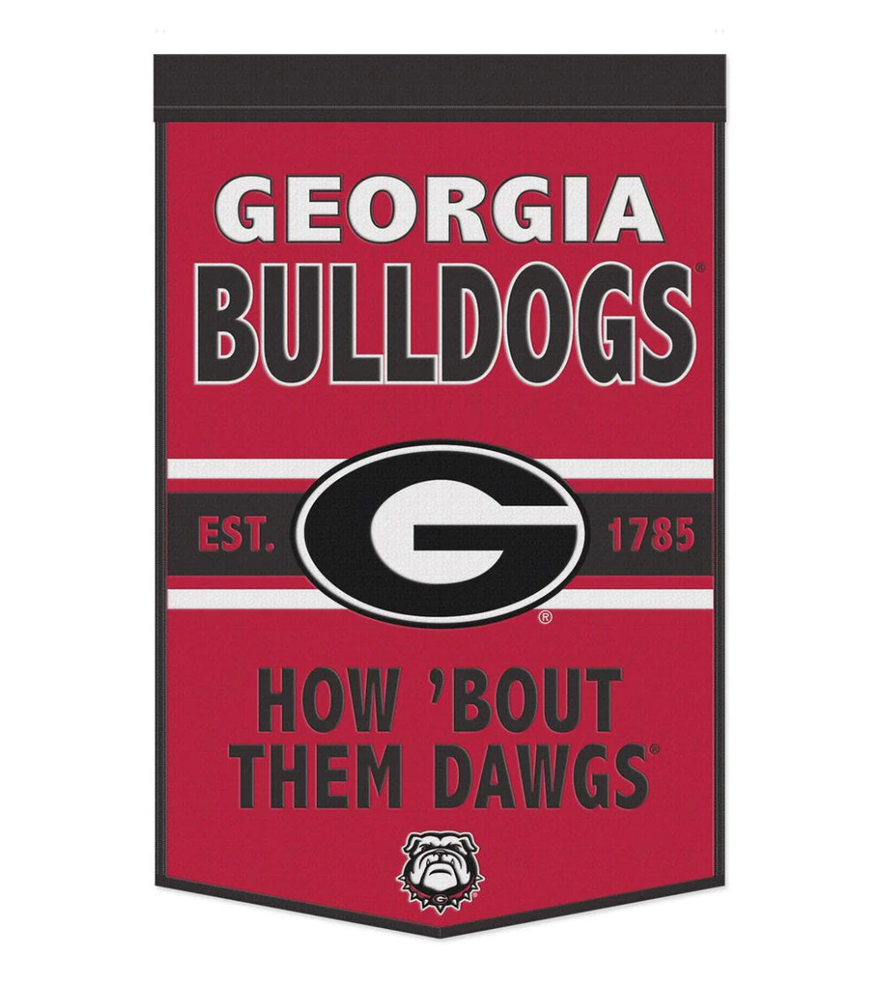 University Of Georgia 24”x38” Wool NCAA Banner – All American ...