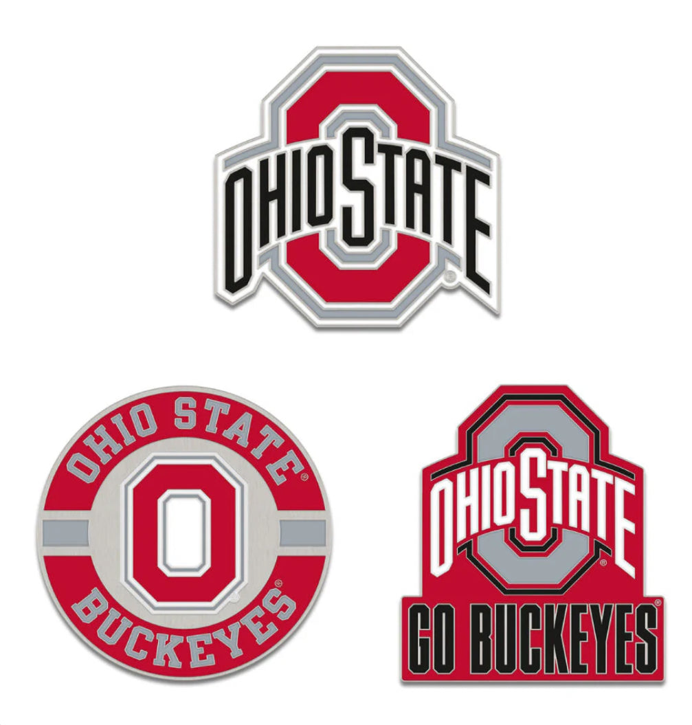 Ohio State Buckeyes 3-Piece Collector Pin Set – All American Sportswear ...
