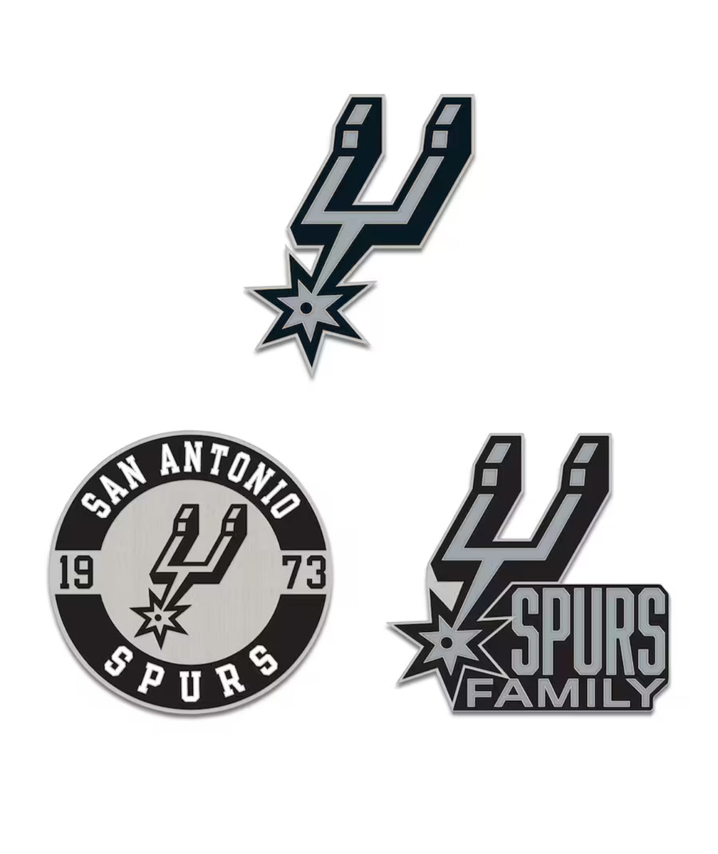 San Antonio Spurs 3-Piece Collector Pin Set – All American Sportswear ...