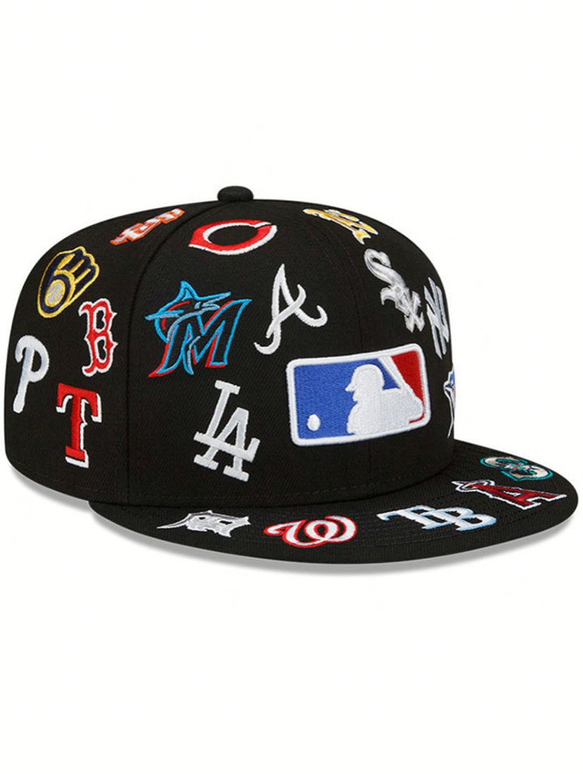 MLB All Over Black 59FIFTY Fitted Hat – All American Sportswear Online